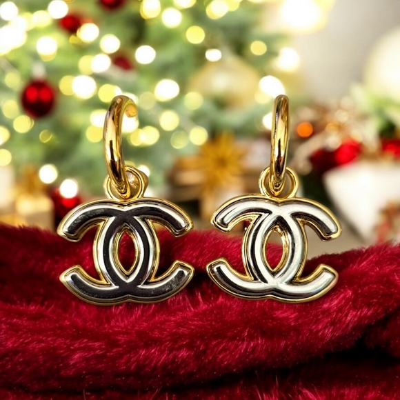 Jewelry | Two Tone Monogram Earrings | Poshmark